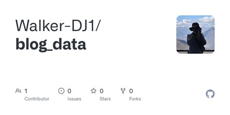 GitHub Walker DJ Blog Data