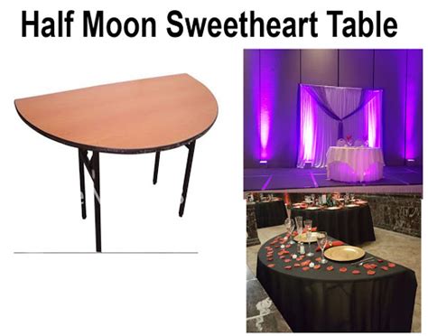 Half Moon Sweet Heart Table Events