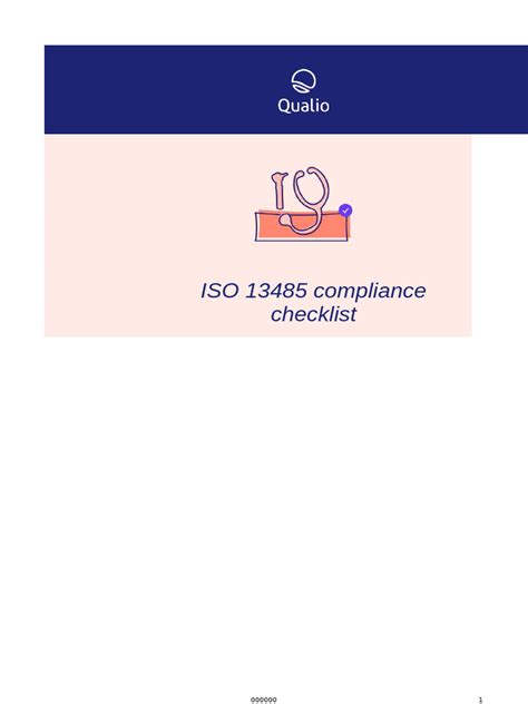 Iso 13485 Compliance Checklist Pdf Verification And Validation