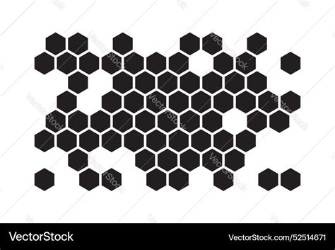 Hexagon Grid Icon In Flat Style Hexagonal Vector Image