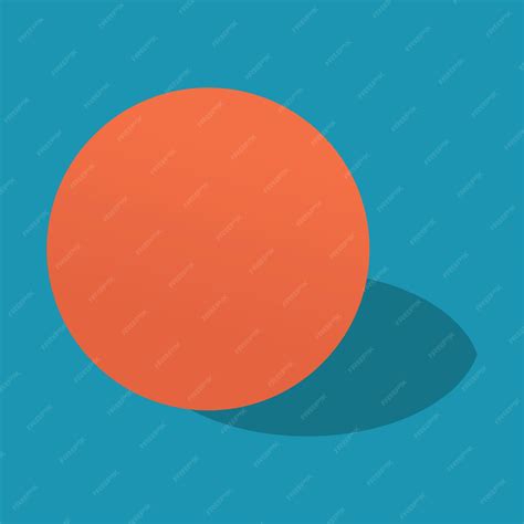 Premium Vector An Orange Ball On A Blue Background