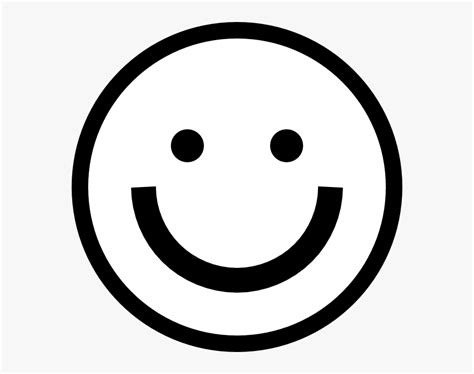 Black And White Smiley Happy Emoji Black And White Hd Png Download
