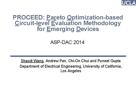 Proceed Pareto Optimizationbased Circuitlevel Evaluation Methodology For Emerging