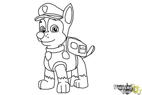 How To Draw Chase From Paw Patrol Drawingnow