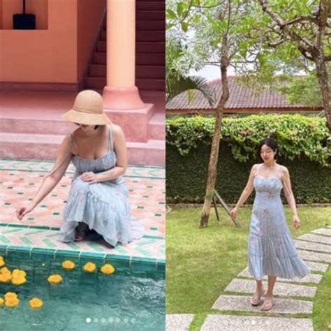 ‘쌍둥이 임신 레이디 제인 초호화 발리 여행 중 수줍게 뽐낸 D라인