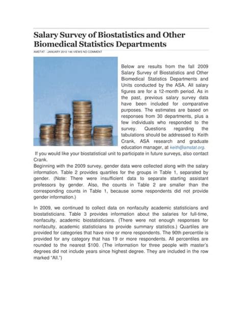 Salary Biostatistics Pdf