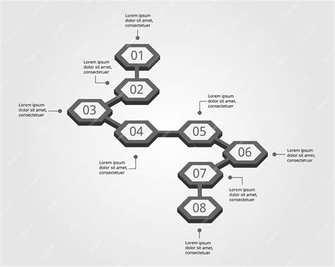 Premium Vector Timeline Graph Chart Template For Infographic For Presentation For 8 Element