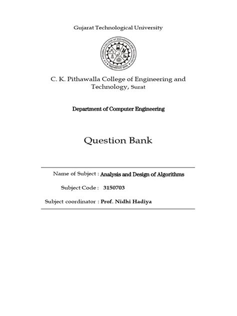 Ada Que Bank Pdf Dynamic Programming Computational Complexity Theory
