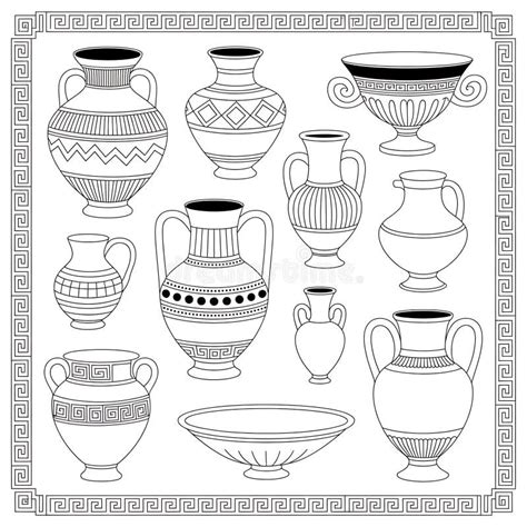 Ancient Greek Pottery Designs Stock Illustrations 347 Ancient Greek