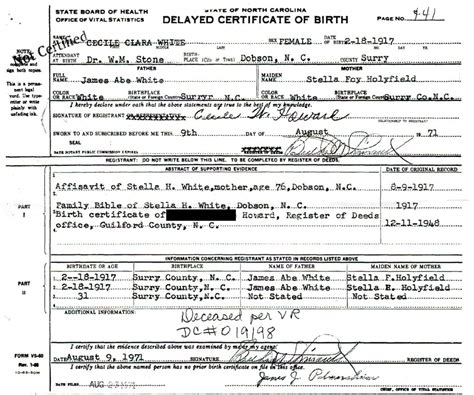 Delayed Birth Certificates More Clues Are You My Cousin
