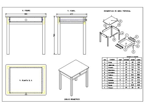 Cad Blocks Study Table At Robert Connors Blog