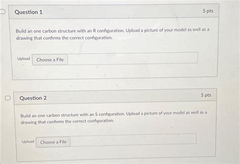 Solved Build An One Carbon Structure With An R