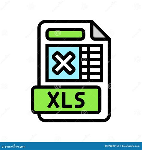 Xls File Format Document Color Icon Vector Illustration Stock Vector Illustration Of Icon