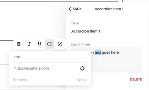 Hyperlink In Accordion Customize With Code Squarespace Forum