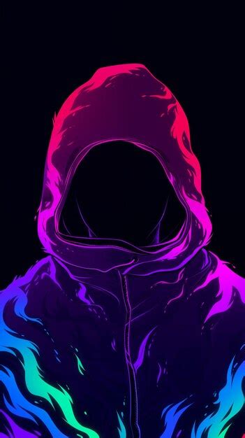 Hand Drawn Cartoon Hacker Mysterious Man Illustration Premium AI Generated Image