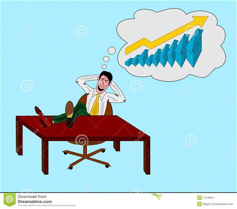Businessman Thinking To A Statistic Stock Illustration Illustration