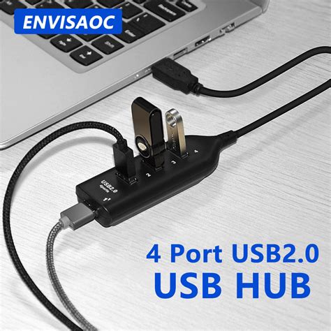 Độc Đáo Usb Hub Splitter Usb2 0 4 Cổng Hub Splitter Usb Adapter Hub Đa Cổng Ổ Cắm Sạc Bộ Chia