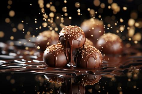Premium Ai Image Sprinkle The Chocolate Ball Coated Delicious Candy Illustration 3d Of