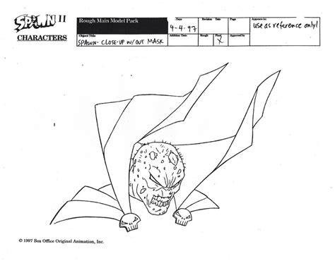 Daily Spawn Archive On Twitter Unmasked Spawns Model Sheets For Todd Mcfarlanes Spawn The