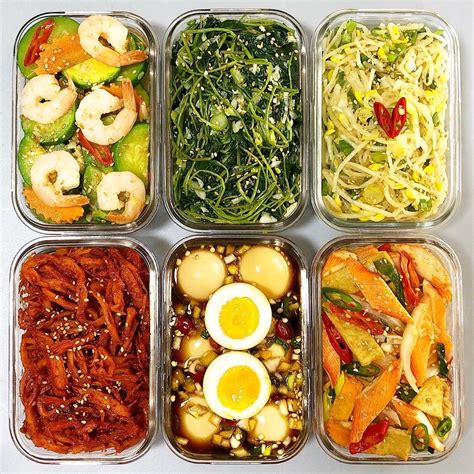 Instagram의 악질여사네집밥and술안주💘홈쿡반찬한식koreanfood님 밑반찬 만들었어요😍 호박새우볶음 취나물볶음 콩나물무침 진미채볶음 마약계란 어묵볶음