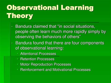 Ppt Albert Banduras Observational Learning Theory And Imitation Powerpoint Presentation Id