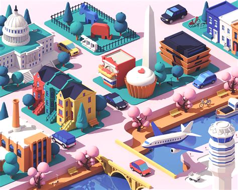 Illustration Lyft Par Guillaume Kurkdjian Isometric Design