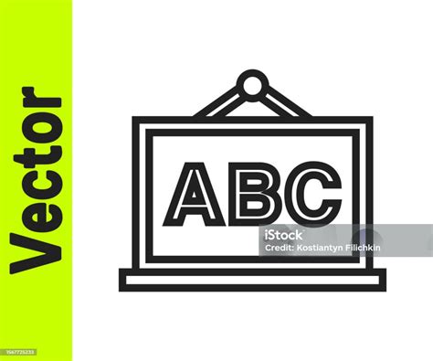 흰색 배경에 격리 된 검은 줄 칠판 아이콘 학교 칠판 표지판 벡터 3차원 형태에 대한 스톡 벡터 아트 및 기타 이미지 3차원 형태 개념 검은색 Istock