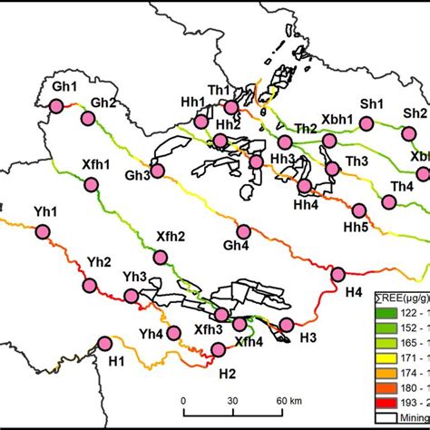 Spatial Distribution Of Rare Earth Element Content In River Sediments Download Scientific Diagram