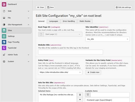 Site Management Getting Started 13 4 Documentation