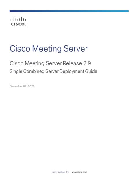 Cisco Meeting Server 2 9 Single Combined Server Deployment Pdf Server Computing Session