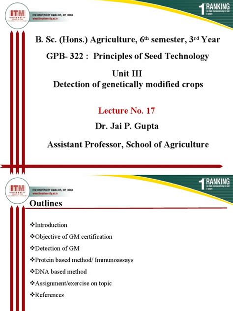 Detection Of Genetically Modified Crops Pdf