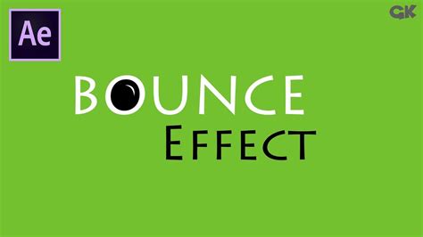 Bounce Effect In After Effects Using Expressions After Effect Tutorials Graphik Artz Youtube
