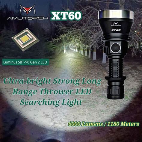 Amutorch Xt60 Luminus Sbt 90 Gen 2 Led 6000lm 1180m High Performance