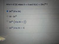 Answered What Is H B When B 4 And Hx 6x 2416 6 In 24 O
