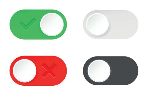 Switch Toggle Buttons Realistic Switch Toggle Buttons Set Or Tree Sliders In ON And OFF