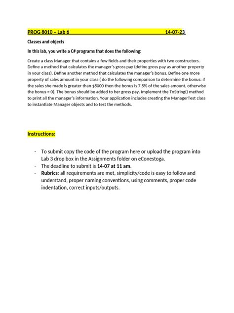 Prog 8010 2 Lab 6 S23 Pdf