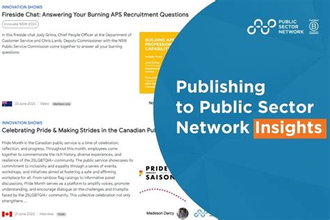 Public Sector Network Insights Publishing To Public Sector Network Insights