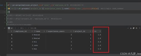 10，python数分之pandas训练，力扣，1077 项目员工 iii 力扣中1077项目员工三 利用pandas解决 csdn博客