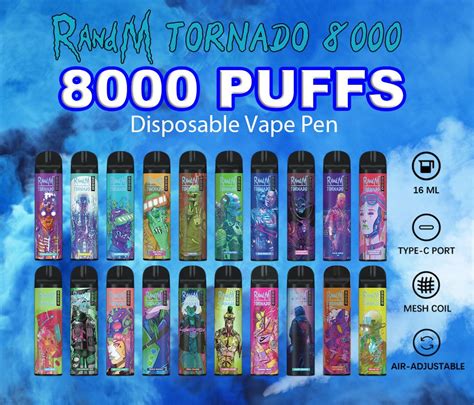 Randm Tornado 8000 Airflow Control Disposable Vape Device Wholesale