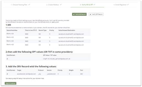 Registration 3 Verify Your Mx And Spf Records Worldposta