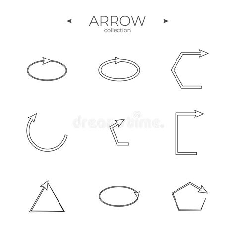 Line Arrow Icon Set Line Icons Collection Modern Vector Symbols Stock Vector Illustration