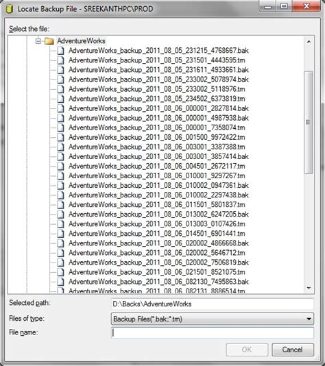 Restoring A Database Sql Server Denali Ssms Mssqltrek