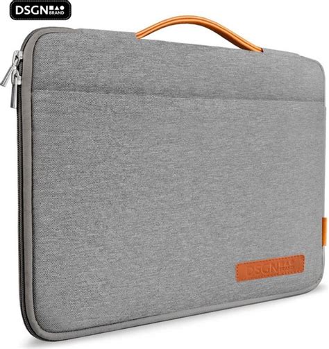 Bol Com DSGN Laptoptas Met Handvat 15 Inch Grijs Laptop Sleeve Laptophoes Apple
