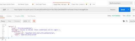 Office365api Bug In Ms Graph Access Denied Via Microsoft Graph Users Userid Mailfolders