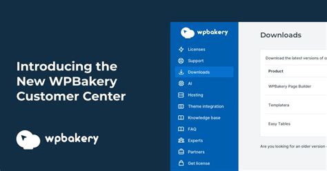 wpbakery on linkedin introducing the new and improved customer center