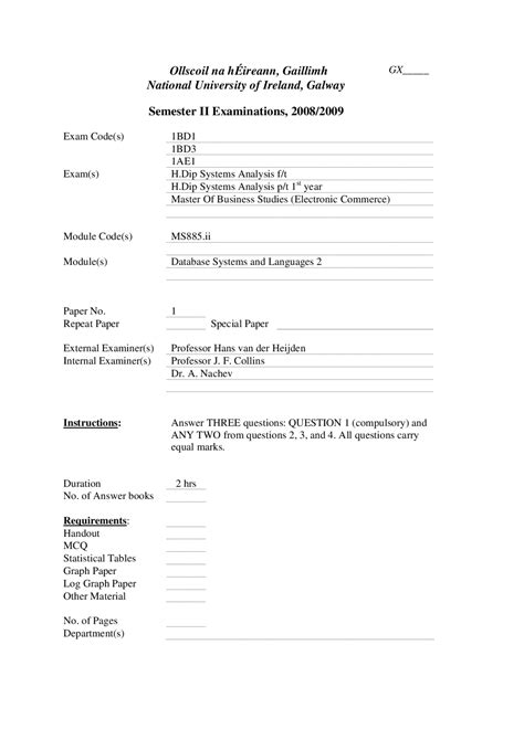 Distributed Database Database Systems And Languages Exam Docsity