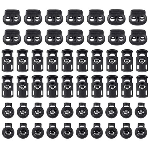 전문 코드 잠금 장치 Diy 플라스틱 스프링 토글 스토퍼 끈 스트링 코드 클립 신발끈 의류에 사용 50 개 Aliexpress