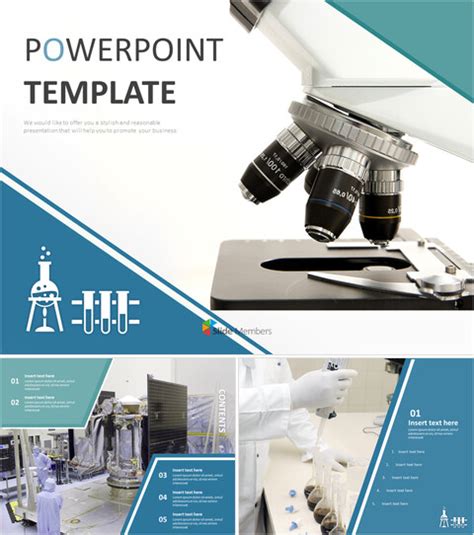 Free Powerpoint Template Microscopes