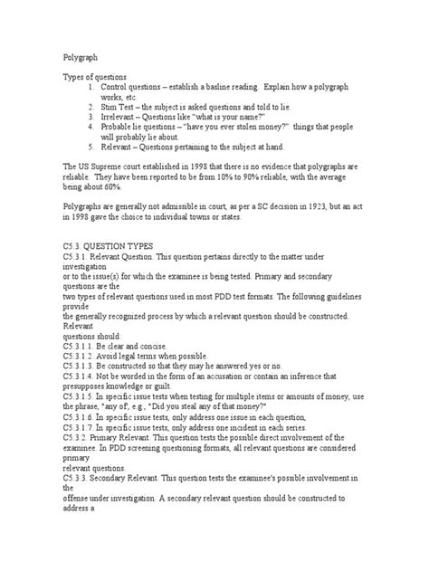 Polygraph Download Free Pdf Polygraph Test Assessment