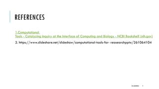 Computational Tools ICT PHD Course Work PPTX